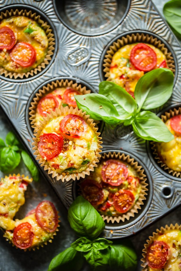 Egg muffins med grønnsaker og ost